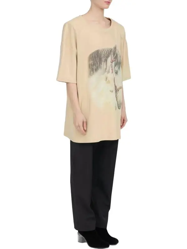 MAISON MARGIELA Horse Portrait T-shirt - Neutrals