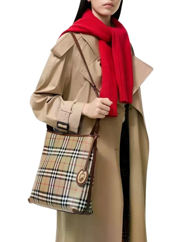 Burberry Small Check Shoulder Bag - Neutrals