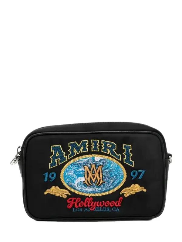 Amiri Logo-embroidered Camera Bag - Black