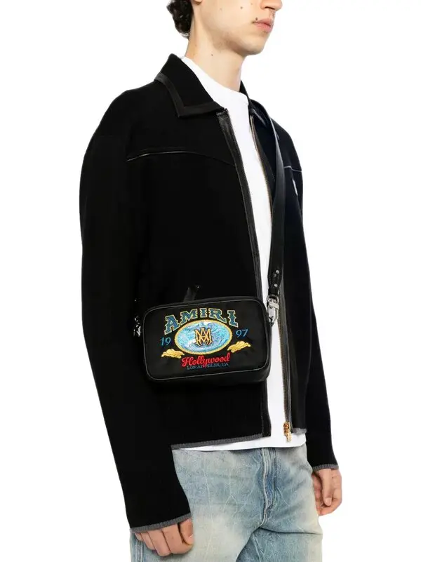 Amiri Embroidered Camera Bag - Black