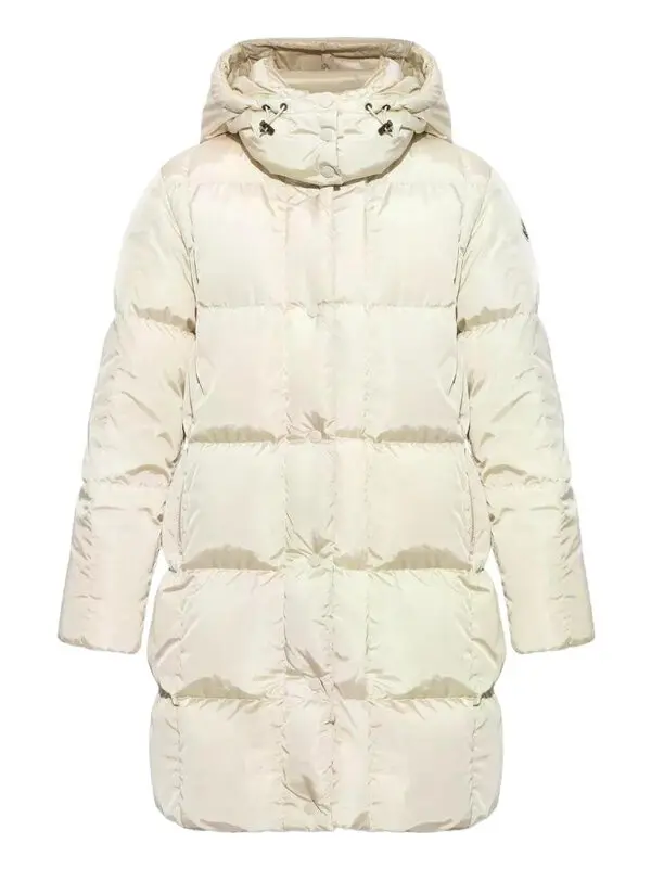 Moncler Litte Square Quilted Hooded Coat - Neutrals