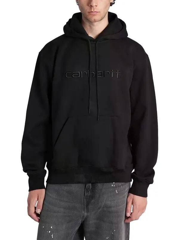 Carhartt Work In Progress Logo-embroidered Hoodie - Black