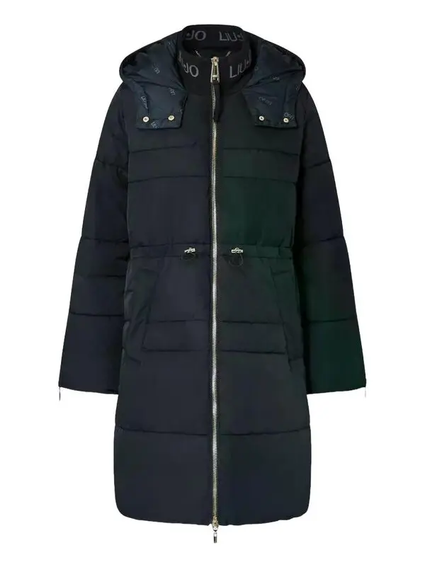 Liu Jo Long Jacket In Matte Nylon - Black