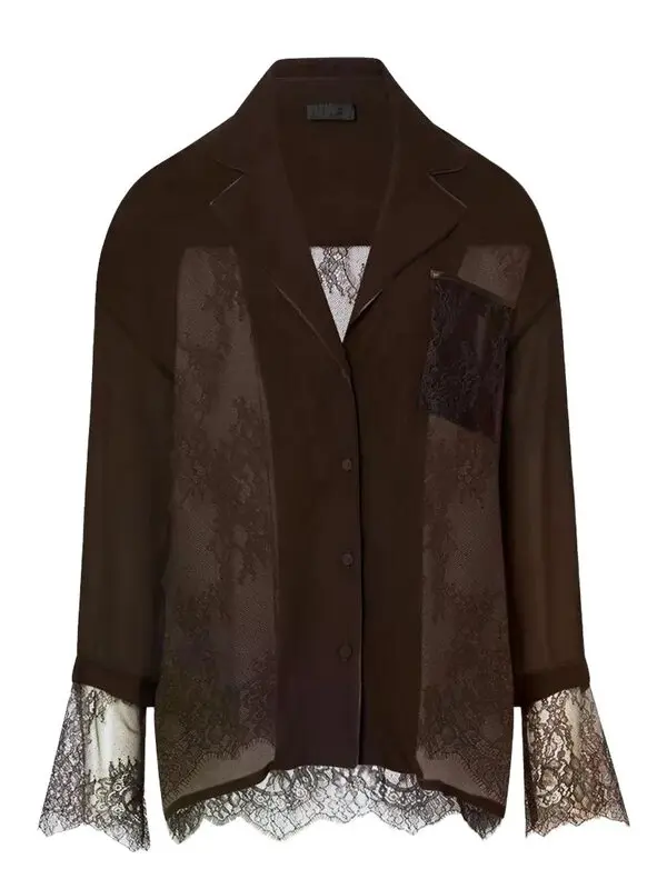 Liu Jo Blouse With Lace Details - Brown