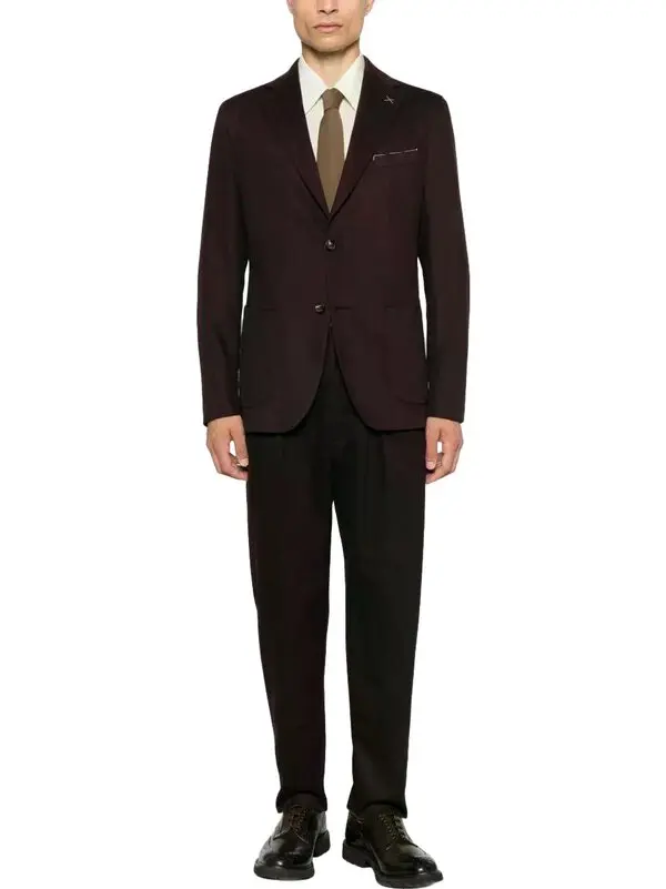 Eleventy Pleated Front Tailored Trousers - Brown