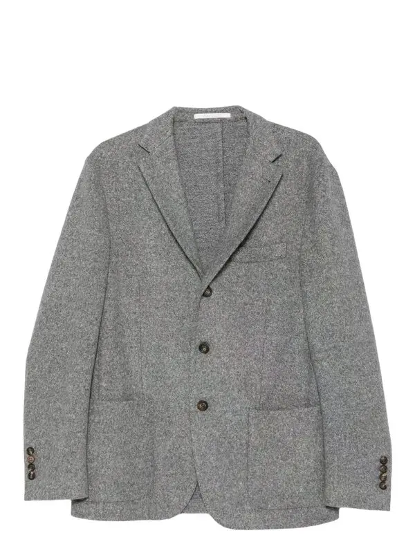 Eleventy Single-breasted Notched-lapel Blazer - Grey