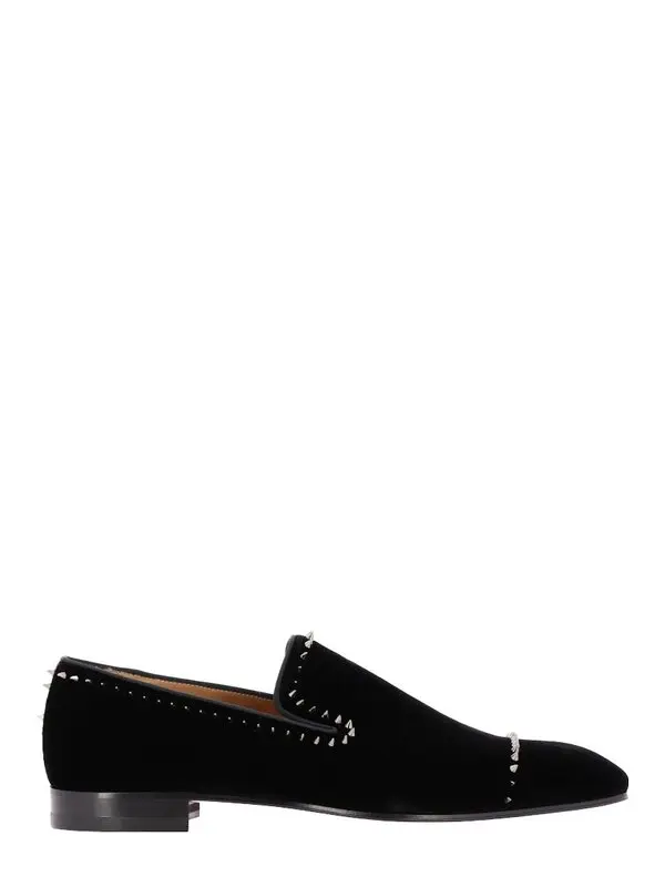 CHRISTIAN LOUBOUTIN Chrsitian Dandeton Flat Velvet - Black