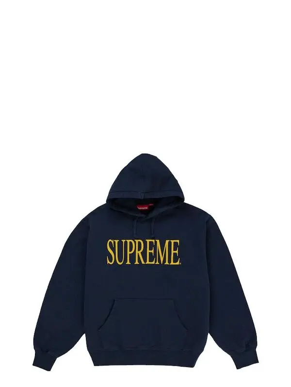 Supreme Capital Hooded Sweatshirt - Navy Blue