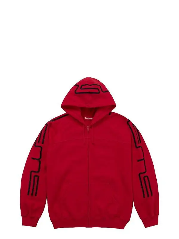 Supreme Connect Zip Up Hooded Sweatshirt - Red