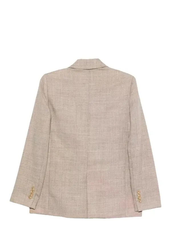 ALYSI Double-breasted Peak-lapel Blazer - Neutrals