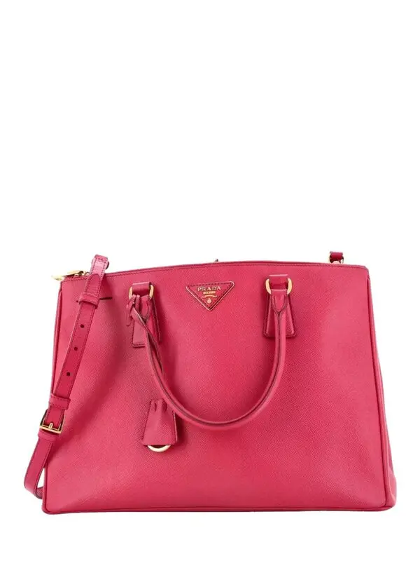 Prada Lux Saffiano Leather Medium Tote Bag - Pink
