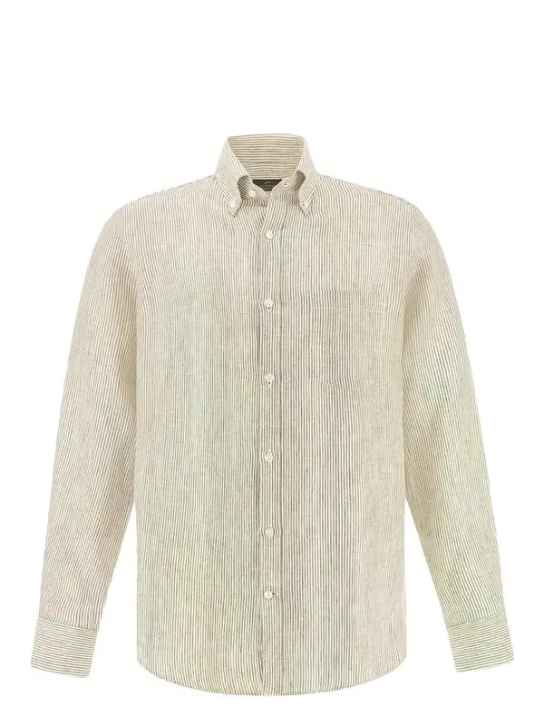 Paul & Shark Soffio Striped Linen Shirt - Neutrals