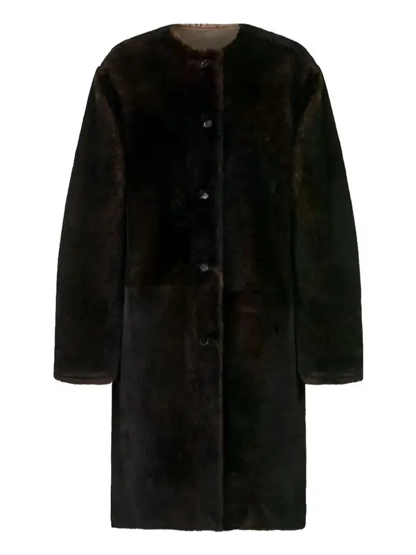 Loulou De Saison Elba Shearling Coat - Brown