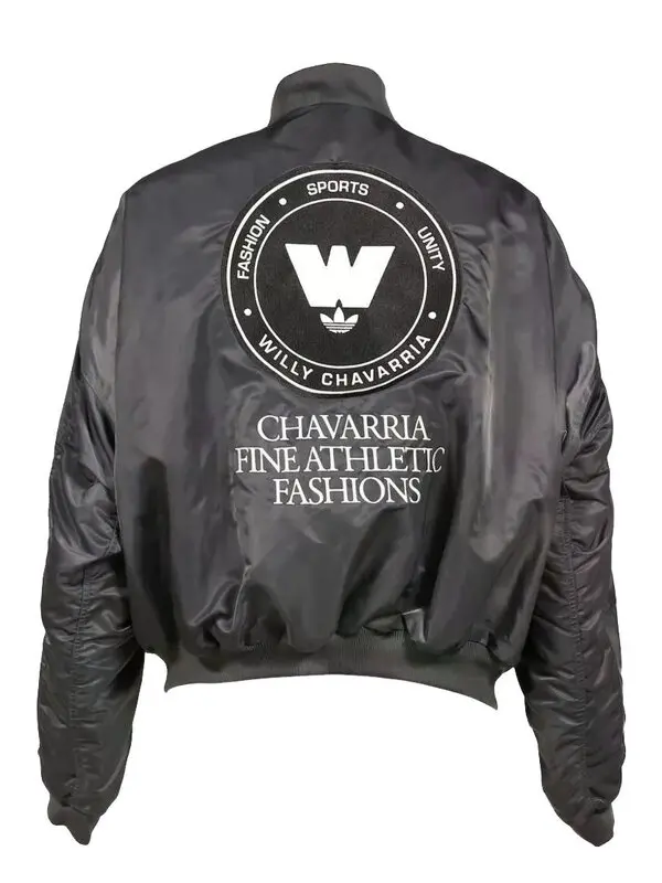 Adidas X Willy Chavarria Logo-patch Bomber Jacket - Grey