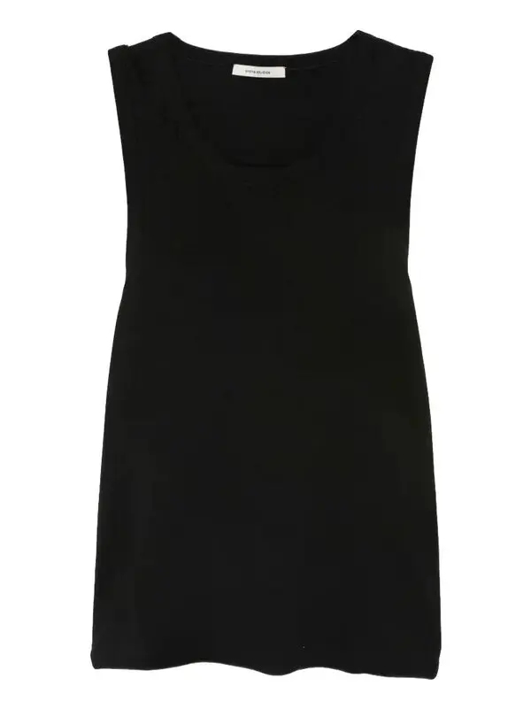 ENTIRE STUDIOS Ribbed-knit Tank Top - Black