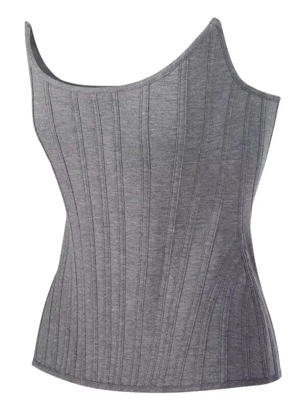 Giuseppe Di Morabito Ribbed Corset Top - Grey