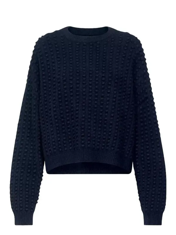 Loulou De Saison Rolf Bubble-stitch Cashmere Jumper - Blue