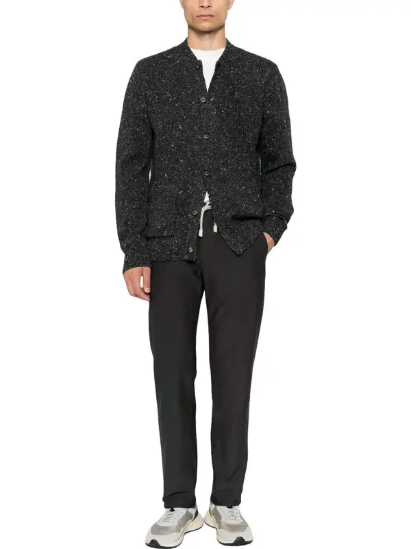 Eleventy Dark Drawstring Waist Straight-leg Trousers - Grey