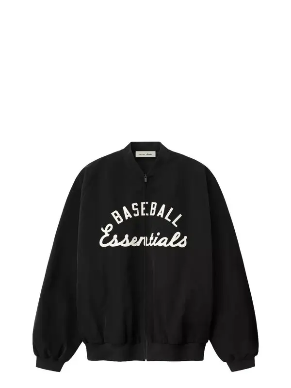 Fear Of God Logo Print Bomber Jacket - Black