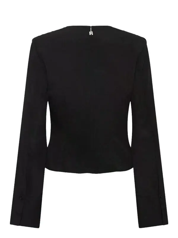 ROTATE BY BIRGER CHRISTENSEN Draped Blouse - Black