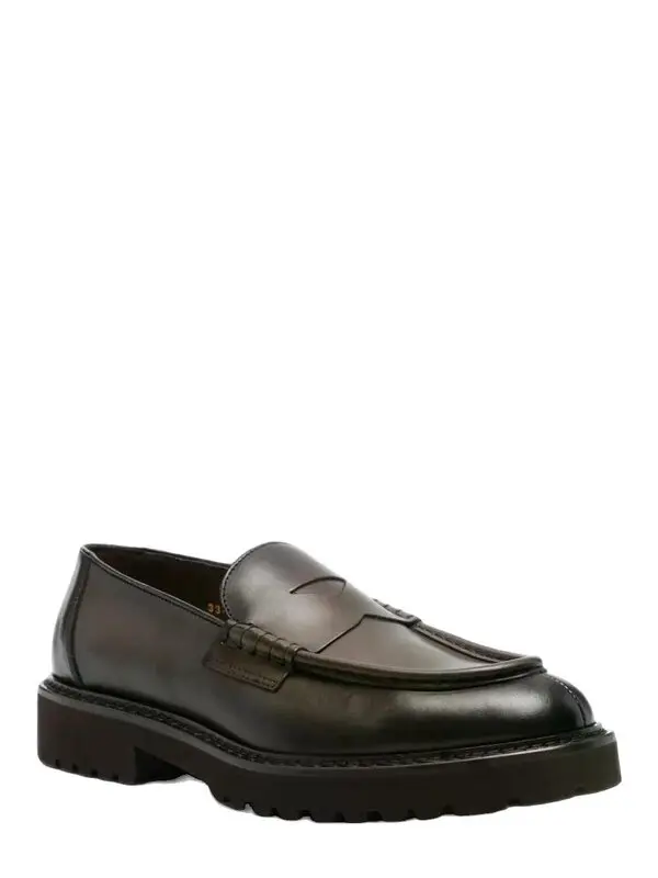 DOUCAL'S Chunky-sole Penny Loafers - Brown