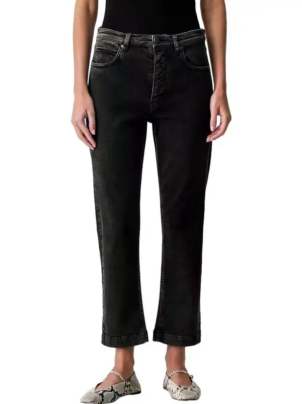 Pinko Love Birds-embroidered Jeans - Black