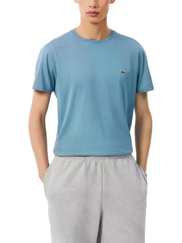 Lacoste Pima Logo-patch T-shirt - Blue