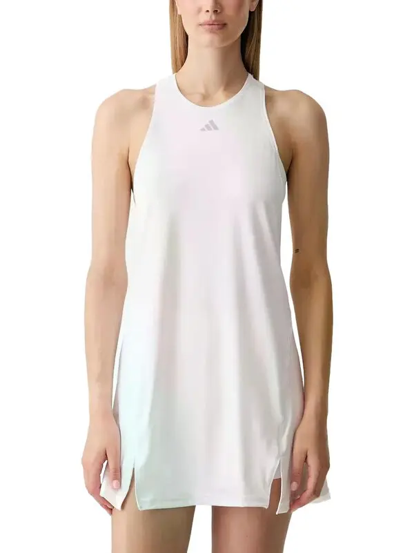 Adidas Club Tennis Racer-back Logo-print Mini Dress - White