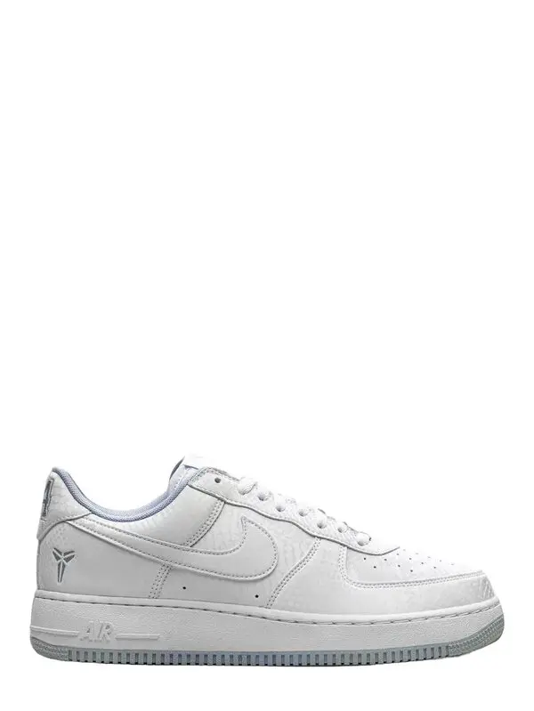 Nike X Kobe Bryant Air Force 1 Snakeskin-effect Low-top Sneakers - White
