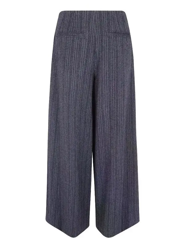 Paul Smith Pinstripe Wide-leg Trousers - Grey