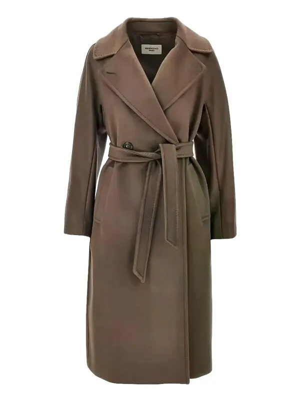 Max Mara Belted Double-breasted Coat - Brown
