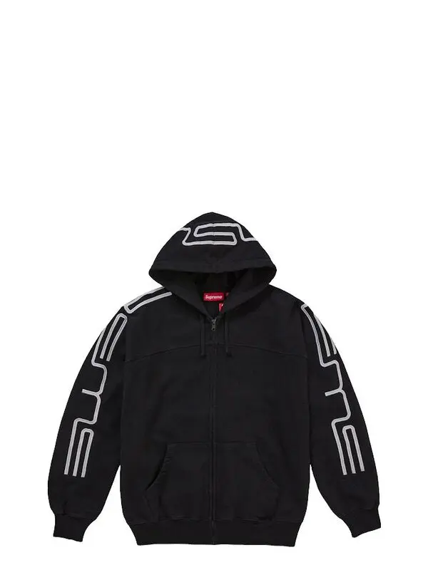 Supreme Connect Zip Up Hooded Sweatshirt - Black