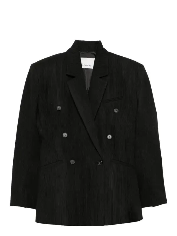 THE FRANKIE SHOP Pinstripe Double-breasted Blazer - Black