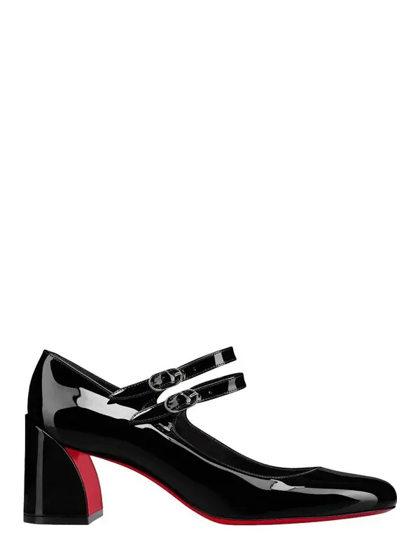 CHRISTIAN LOUBOUTIN Mary Jane Pumps - Black/lin Black