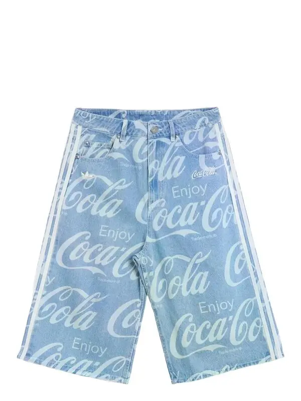 Adidas X Coca-cola Classic Sport Denim Shorts - Blue