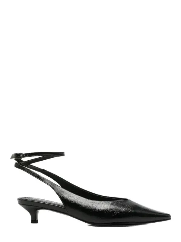BIBI LOU Noe Pointed-toe Buckled-strap Pumps - Black