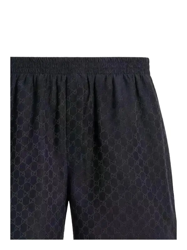 Gucci Gg Supreme Jacquard Shorts - Blue