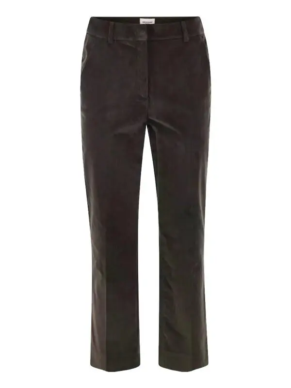 Max Mara Velvet Cropped Trousers - Brown