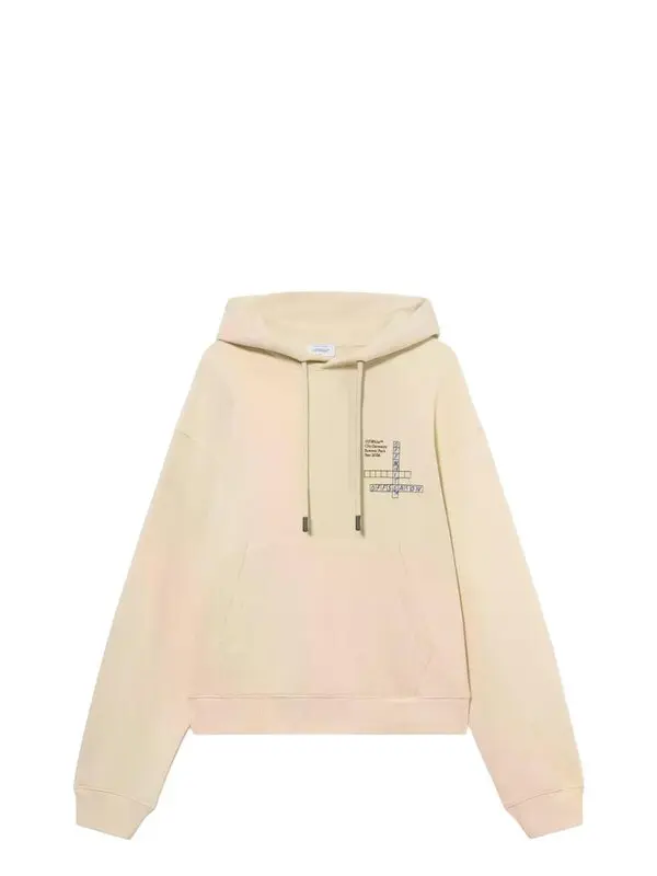Off-White Logo-print Drawstring Hoodie - Neutrals