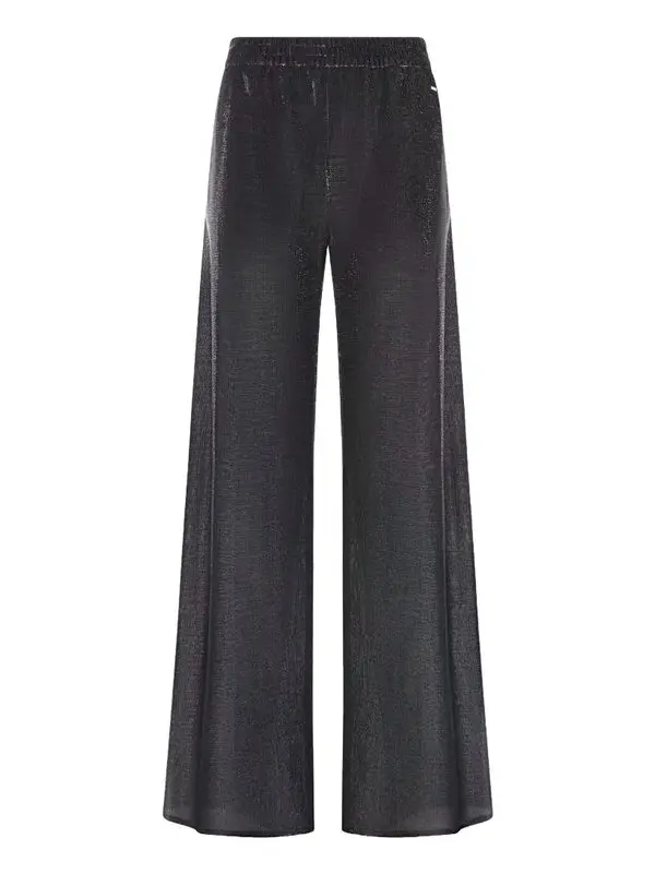 Gucci Metallic Effect High-waisted Trousers - Black