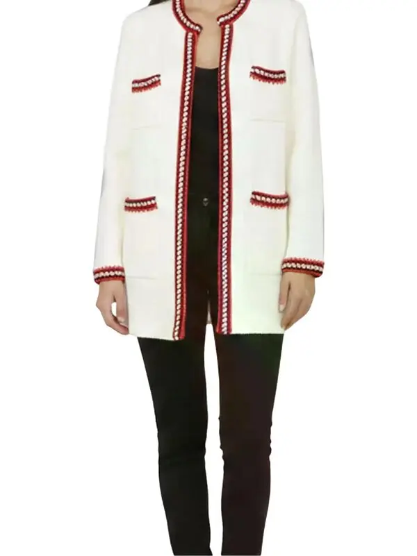 Sandro Luce Textured-knit Cardigan - Neutrals