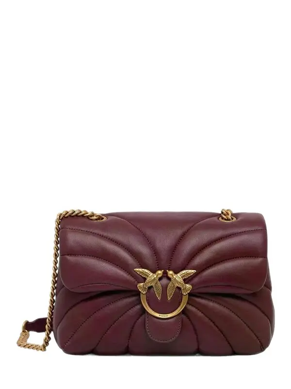 Pinko Love Birds Chevron-quilted Crossbody Bag - Red
