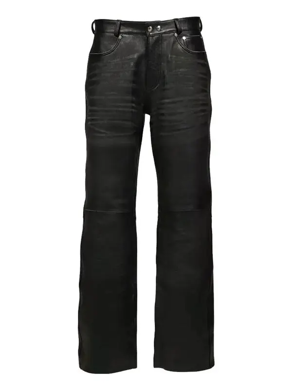 Our Legacy Carlson Cut Leather Trousers - Black
