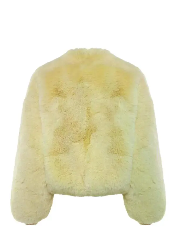 THE FRANKIE SHOP Faux Fur Zip-up Coat - Yellow