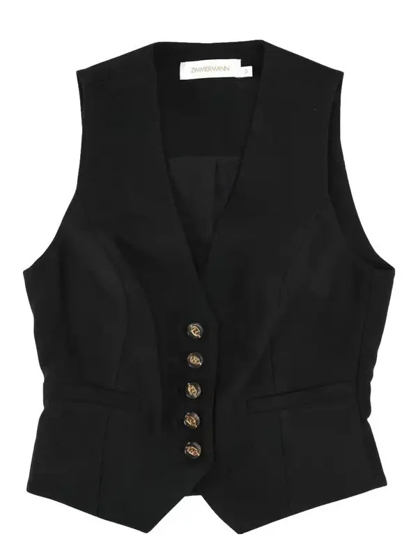 Zimmermann Button-up Waistcoat - Black