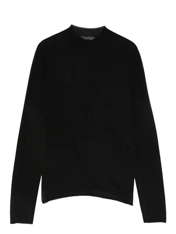 LE PETIT PULLE High-neck Long-sleeve Sweater - Black