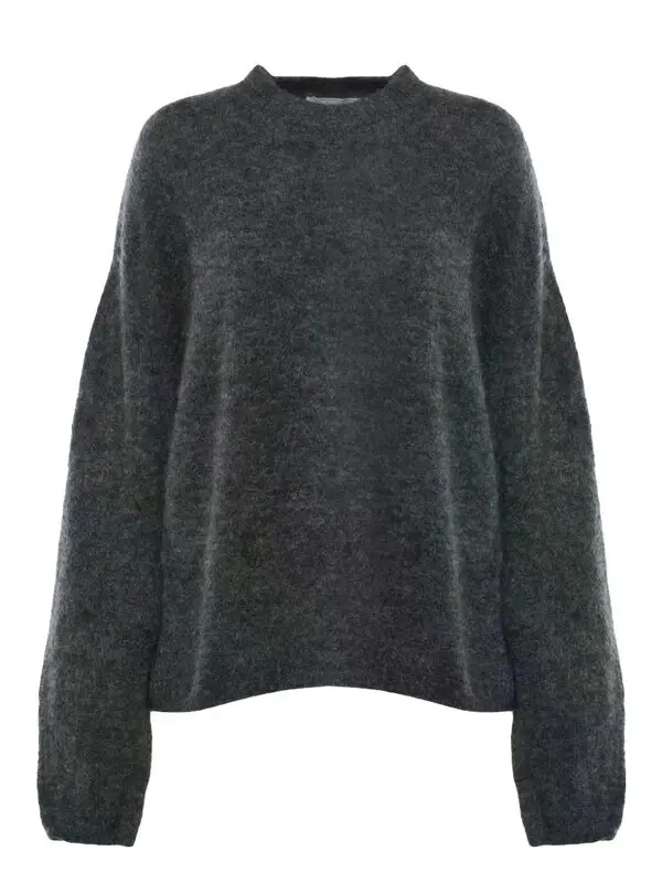 THE FRANKIE SHOP Brushed Finish Crew Neck Sweater - Grey