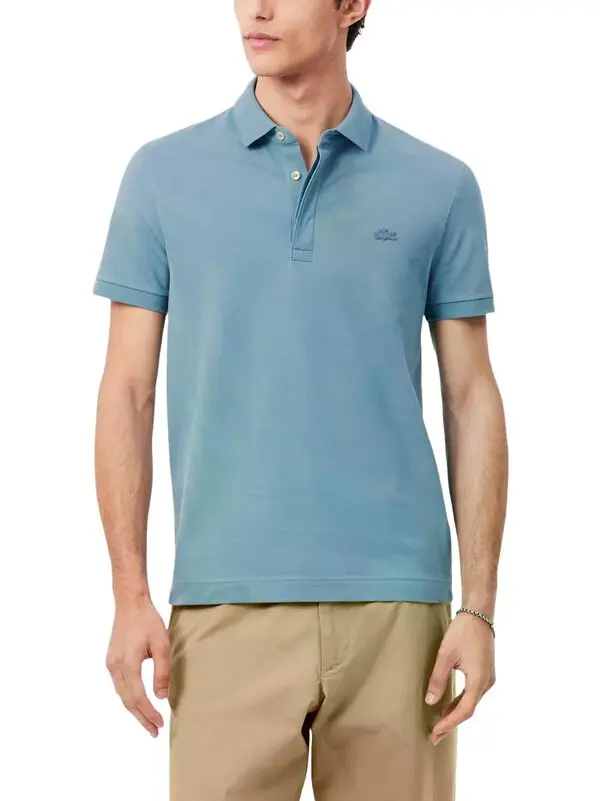 Lacoste Paris Logo-patch Polo Shirt - Blue