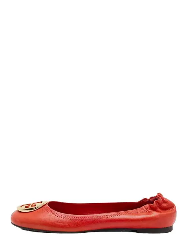 Tory Burch Reva Logo-plaque Ballet Flats - Orange