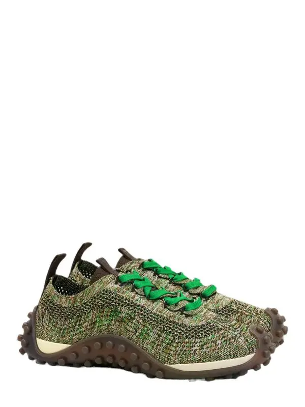 AMI Paris Knit Lace-up Sneakers - Green